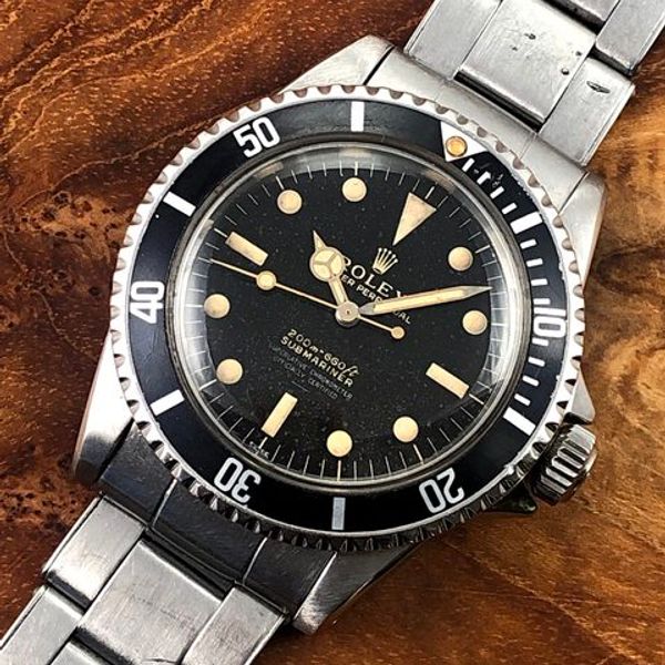 FS: 1963 Rolex Submariner 5512 4-Line Underline "White Swiss" Gilt Dial ...