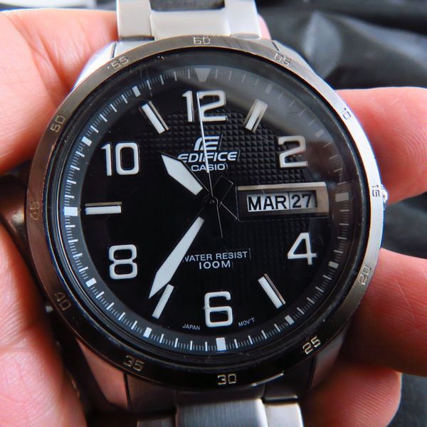 All Steel EF-132 Casio Edifice Daydate Wr 100m Quartz Men Watch ...