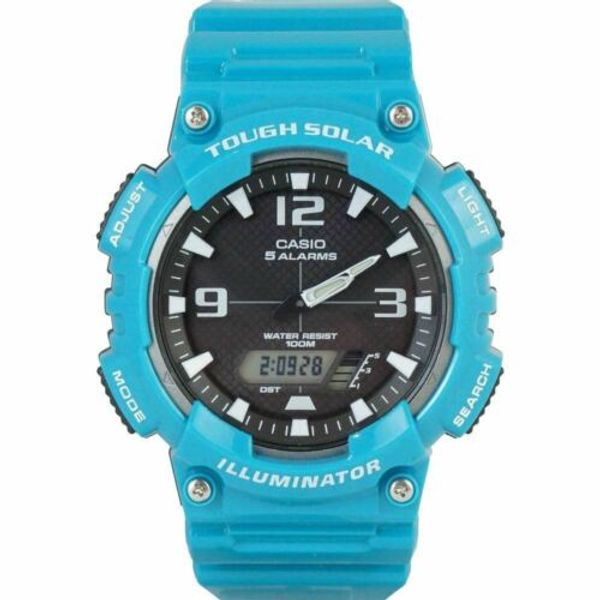 Casio Men's Illuminator Tough Solar Analog-Digital Watch - Turquoise ...