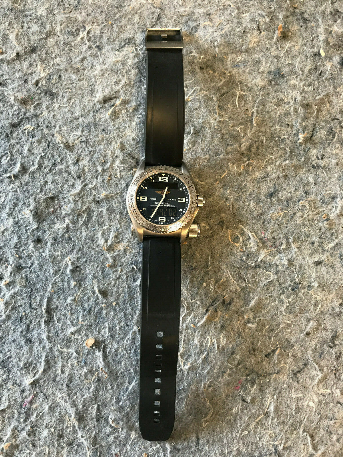 Breitling Emergency Black Dial Arabic Numbers Watch Includes Case ...