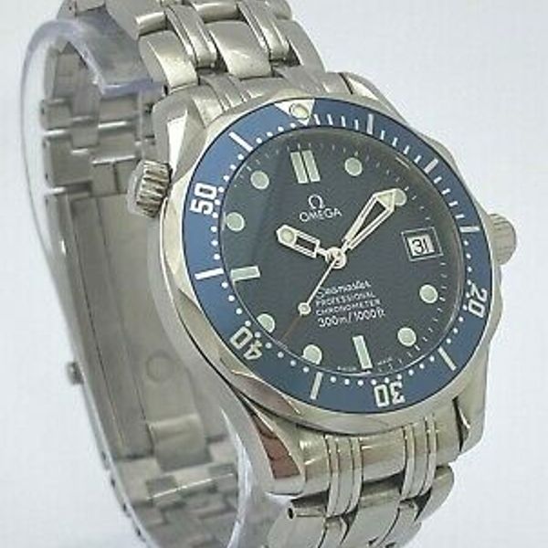 Omega Seamaster 25518000 Automatic Mid-Size Watch Blue 36.25mm ...