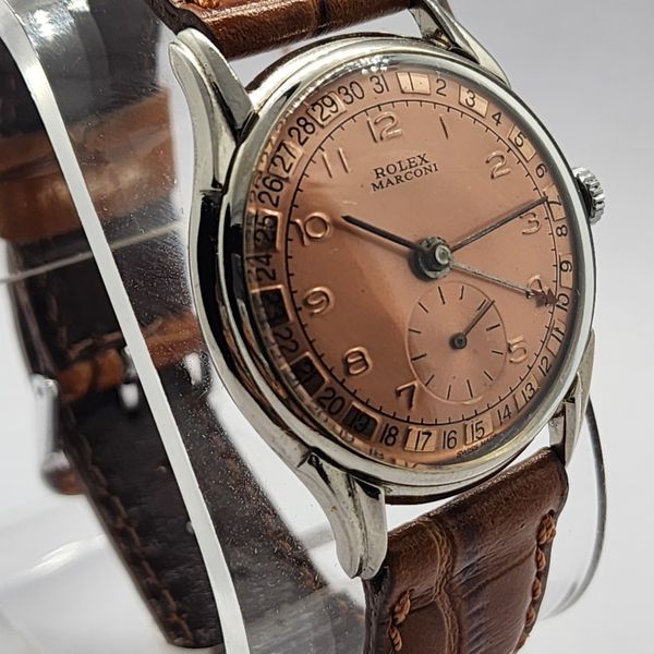 Vintage ROLEX MARCONI Copper Tone Dial Beautiful Case | WatchCharts ...