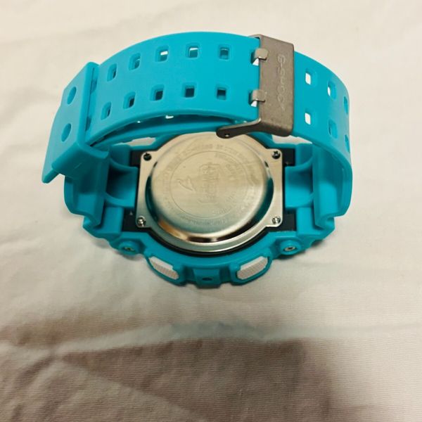 Casio G Shock GA-110 Analog-Digital Dial Turquoise And White Resin Men ...
