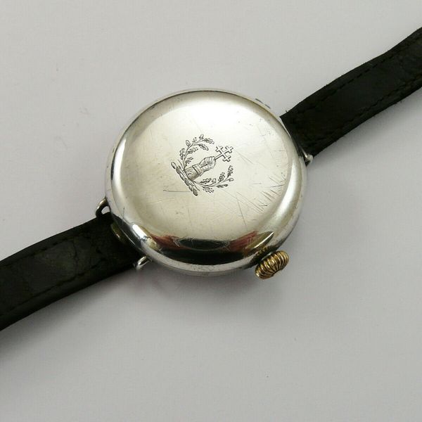 WW1 1918 UNICORN ROLEX FULL HUNTER SILVER FAMILY CREST OFFICERS TRENCH ...