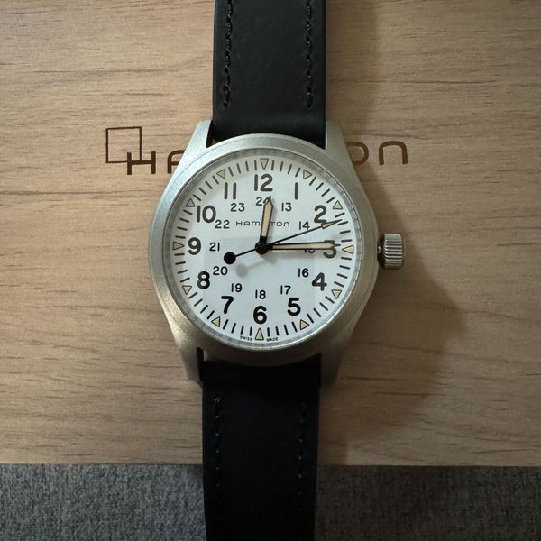 Men's Hamilton Khaki Field Mechanical Green NATO Strap Watch | 42mm ...