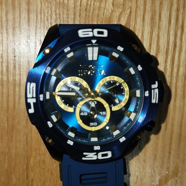 Invicta Men's Chronograph Quartz Watch Coalition Forces Blue Dial ...