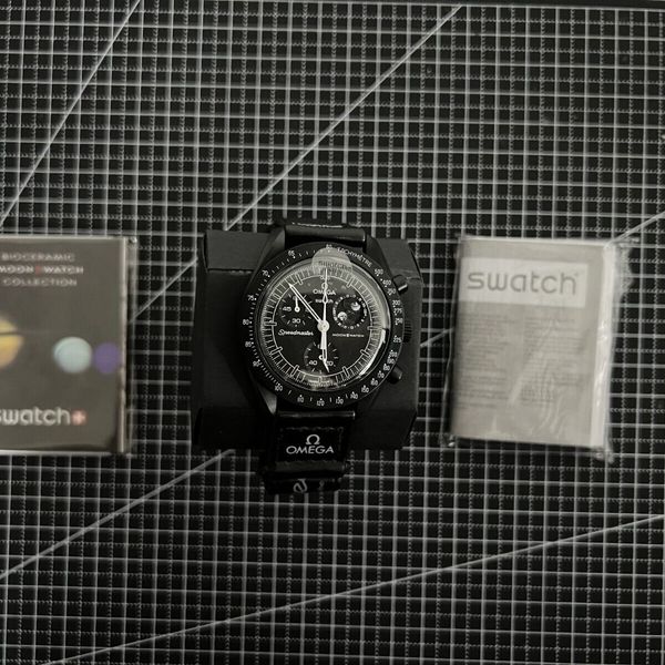 Swatch Moonswatch Mission To The Moonphase - Full Moon ( Black ...