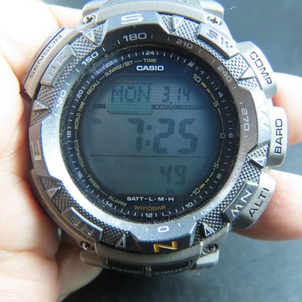 Titanium PRG-240 Casio Protrek Tough Solar Sensor Quartz Men Watch ...