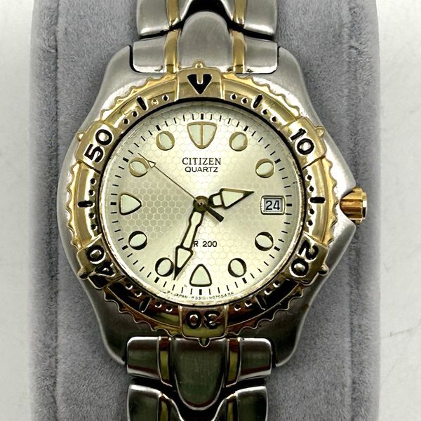 Vintage Citizen Quartz Diver Watch 5510-h03914 Two Tone WR200 New ...