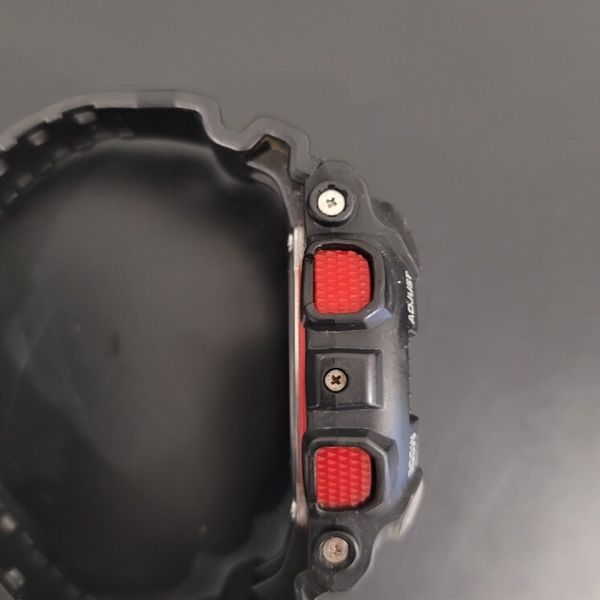 Casio Men's Watch G-Shock Black and Red Ana-Digital Protection GA100 ...