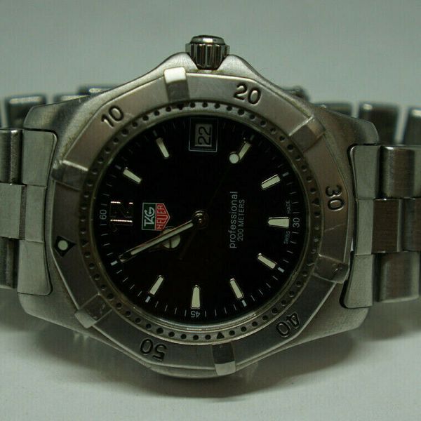 Tag Heuer WK1110-1 Black Dial 200 Meters Men's Watch Stainless Steel | WatchCharts Marketplace