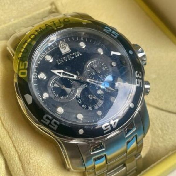 Invicta Pro Diver Chronograph Black Dial Men's Watch 0069 | WatchCharts ...