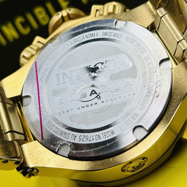 Invicta Day Date Retrograde Chronograph Swiss Made Gold Tone Watch -REF ...