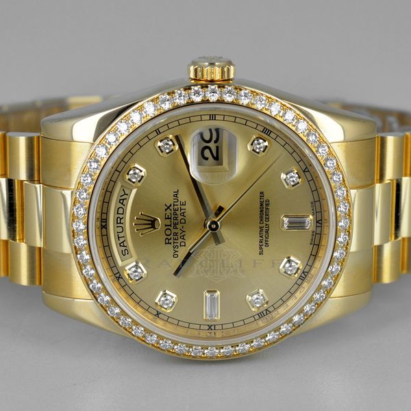 FS- Rolex 118348 Day Date Diamond President | WatchCharts Marketplace