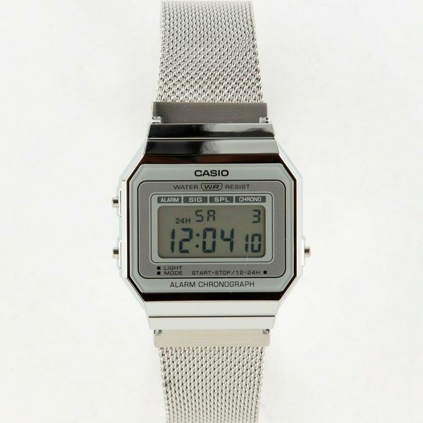 Casio A700WM-7AVT Classic Men's Stainless Steel Mesh Band Watch ...