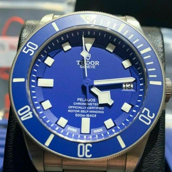 Tudor Pelagos Titanium 42mm Automatic Dive Watch Blue 25600TB ...