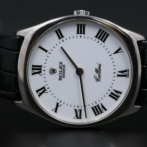Rolex Cellini 4133 18K White Gold Men's Watch (#55) | WatchCharts ...