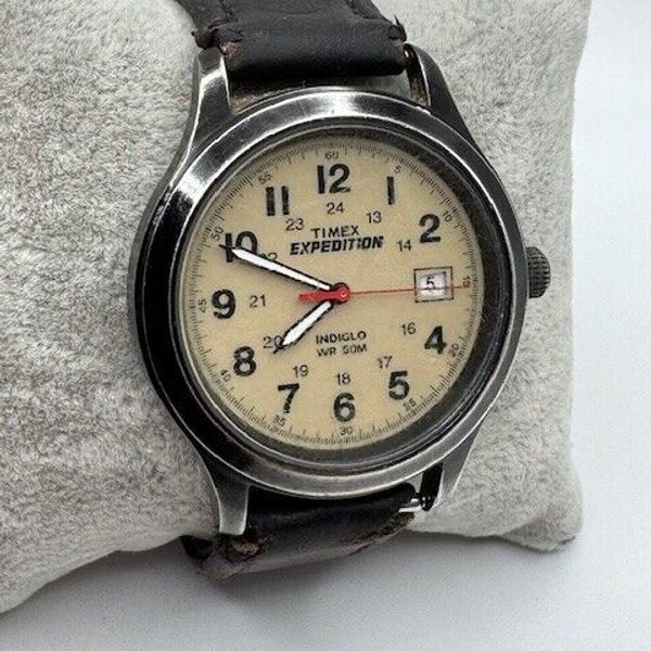 Men's Timex Expedition Indiglo WR 50M Date Quartz Watch New Battery | WatchCharts Marketplace