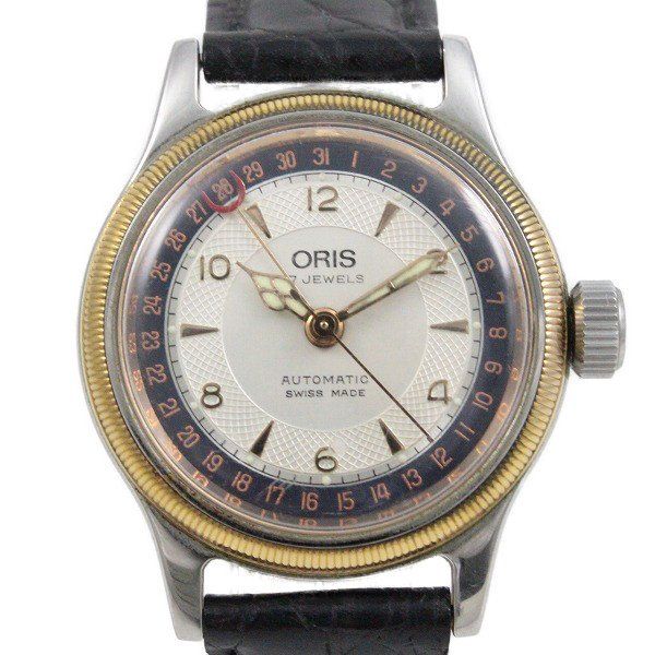 [Used] Oris Big Crown Pointer Date Automatic Winding Boys Wristwatch Silver x Navy Dial Genuine ...