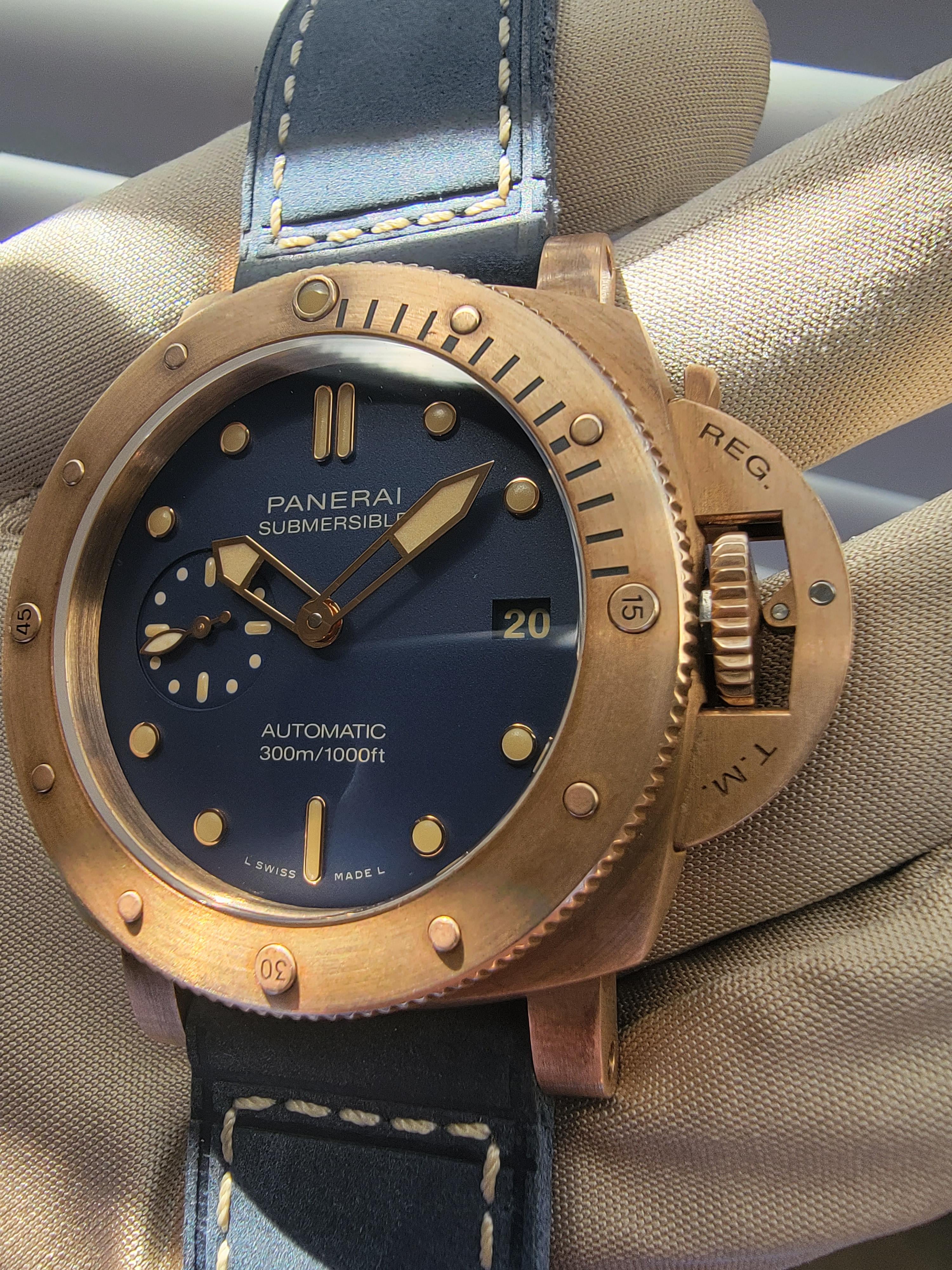 [WTS] Pam01074 Panerai 42mm Submersible Bronzo Blue | WatchCharts