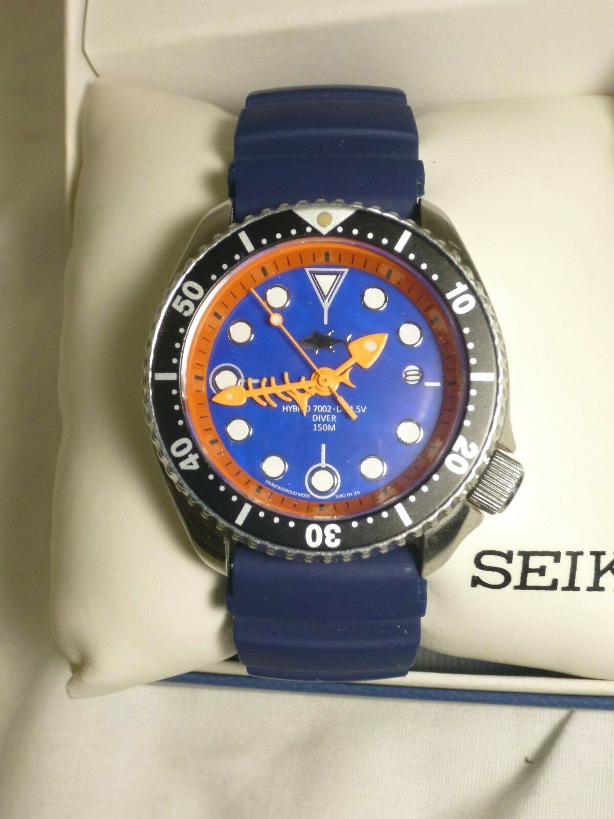 Seiko Scuba Diver's Hybrid Fishbone "Tuna" 7002-7000 W/Box | WatchCharts