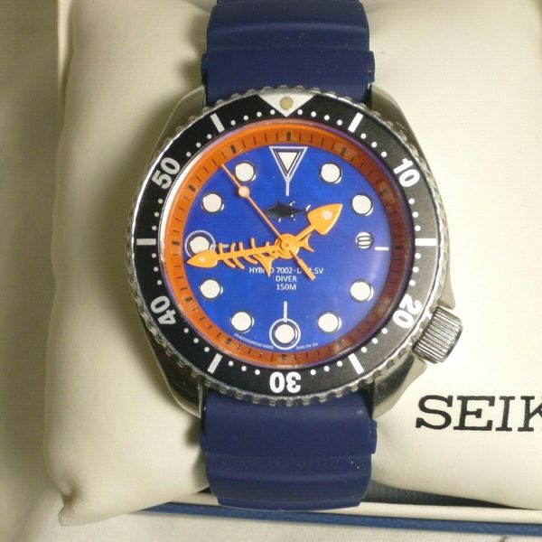 Seiko Scuba Diver's Hybrid Fishbone "Tuna" 7002-7000 W/Box ...