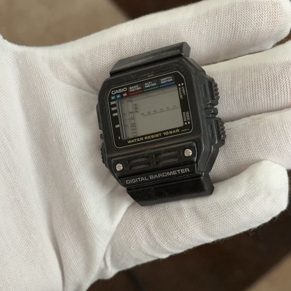 Rare Vintage Casio BM-100WJ Digital Barometer Menâ s Watch Mod. 560 JDM ...