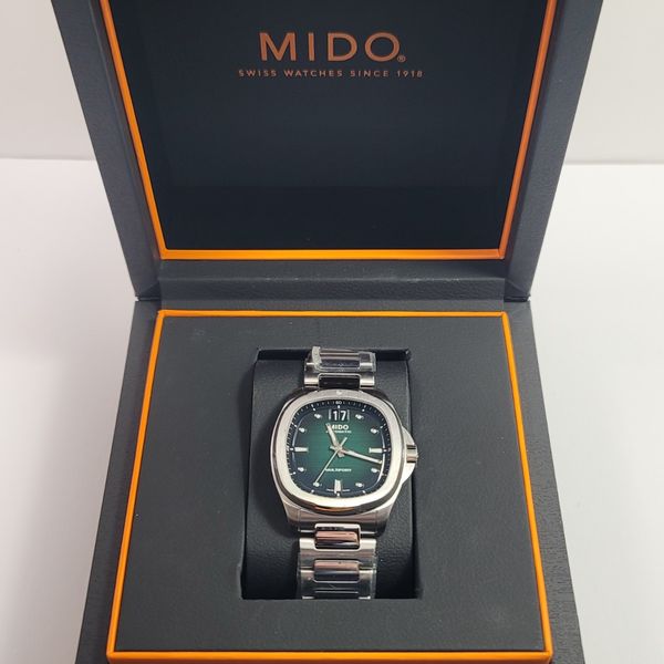 Mido Multifort TV Big Date SWISS Automatic Green Dial Men's Watch ...