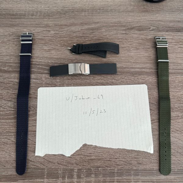 [WTS] RSM Nato straps, Zuludiver rubber strap, Molequin leather strap ...