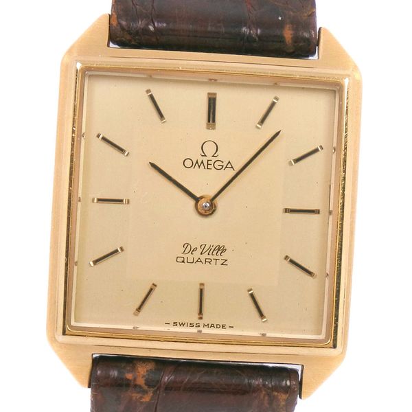 [OMEGA] Omega Devil / Devil Stainless Steel x Leather Gold Quartz ...