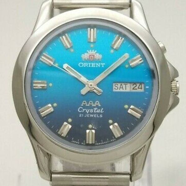 Vintage Orient AAA Crystal Ref. 469BB4S-7A Automatic 21J Cal. 46941 Men ...