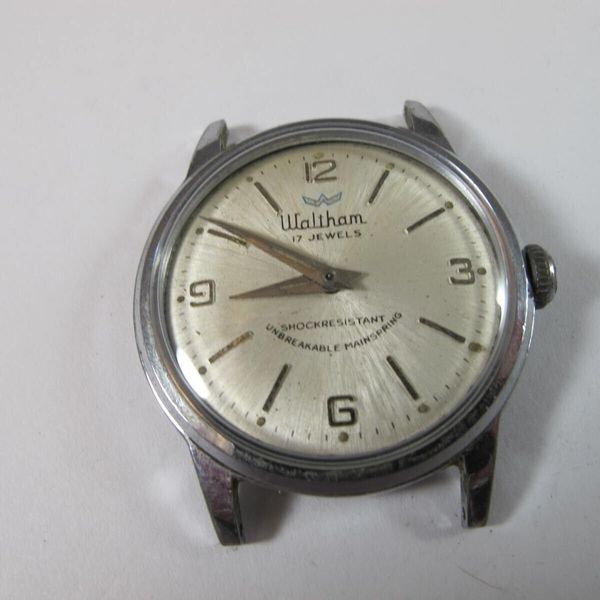 WALTHAM MENS VINTAGE BLUE W WATERPROOF WATCH no resserve | WatchCharts ...