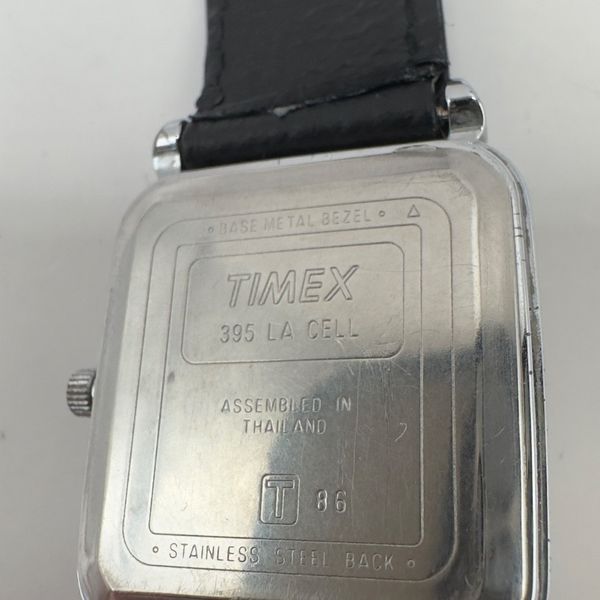 Timex Quartz Men's Watch 28mm Wide Tank Silver Tone with Date and New ...