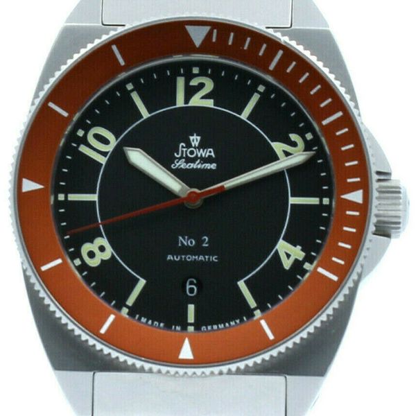 Stowa Seatime Professional Diver Automatic Black Orange Rare No. 2 Men ...