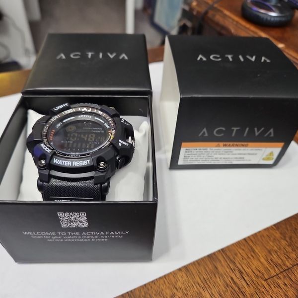Activa X Invicta 56mm Digital Black Sport Watch ACW8020-001 $99 Retail ...
