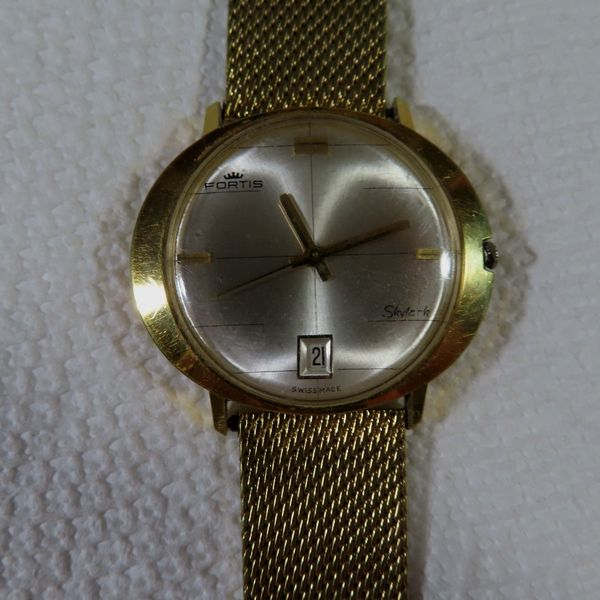 Vintage Original 1970s Men's Fortis Skylark Automatic Swiss, Gold ...