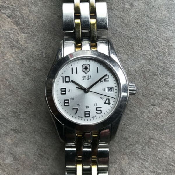 Ladies Swiss Army Victorinox Alliance 24096 Two Tone Silver Dial Wrist ...