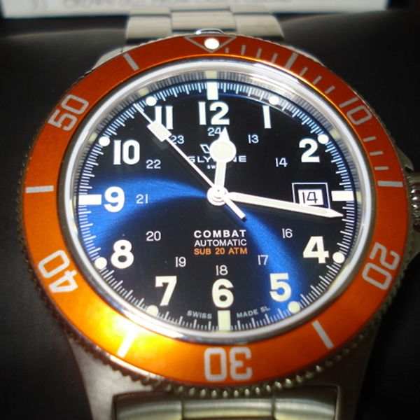 FS: ====SOLD====GLYCINE Combat Sub 3863 - Blue dial/Orange bezel - MINT ...