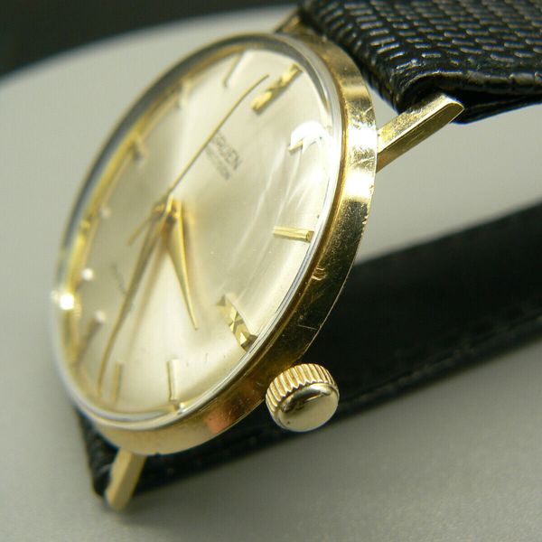 Men's 1960's 18K Yellow Gold Gruen Automatic Autowind Watch Needs ...