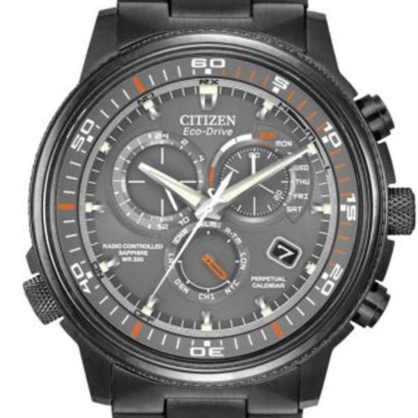 Citizen Menâ s Eco-Drive Nighthawk Radio Controlled Black ION Watch ...