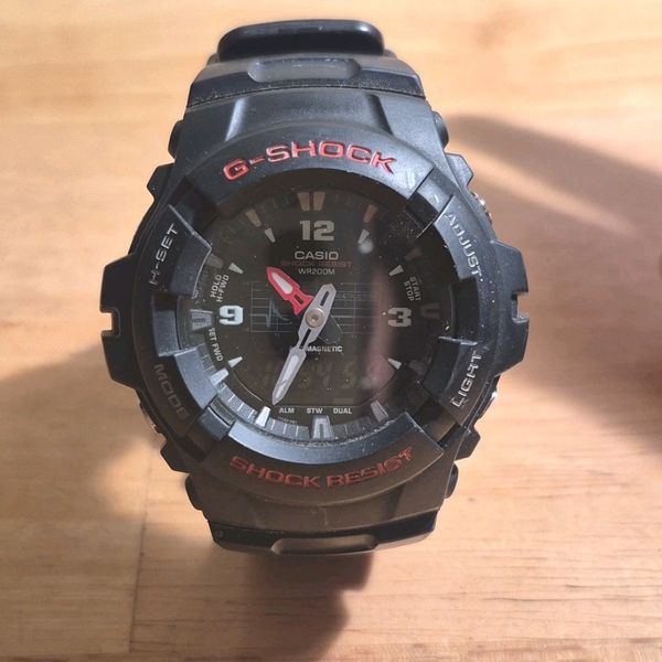 Casio G-SHOCK G-100 Analog Digital Black Wristwatch Water Resistant ...