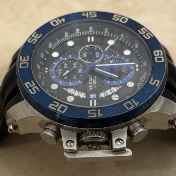 Invicta Gent's Mens 19252 I-Force Black Dial Black Strap Chrono Watch ...