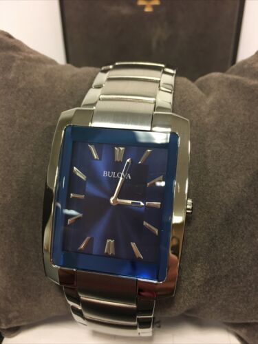BULOVA Classic Blue Dial Stainless Steel Men's Watch - 96A169 MSRP ...