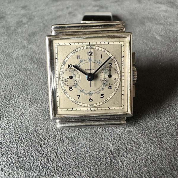 FS Vintage Rare Parker Baby Chronograph valjoux 69 multiscale ...