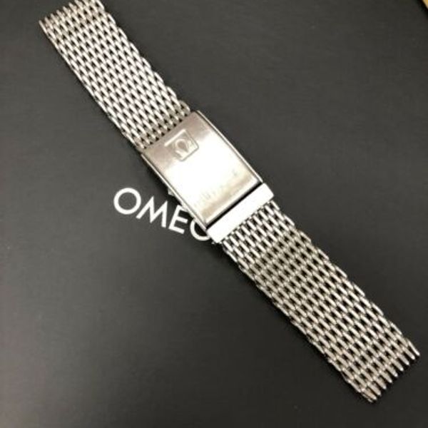 Auth Omega Shark Mesh Steel 20mm Watch Bracelet 1380 237 Speedmaster ...