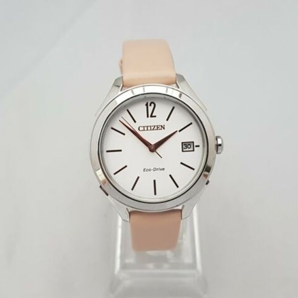 CITIZEN ECO DRIVE J810-S114080 LADIES QUARTZ WATCH DATE PINK LEATHER ...