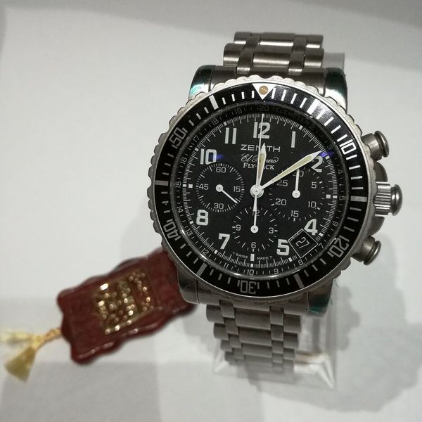 OROLOGIO ZENITH EL PRIMERO RAINBOW FLYBACK NERO AUTOMATICO NUOVO ...