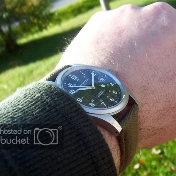 **SOLD** Like New Hamilton Field Mechanical 38mm Olive Drab $225 ...