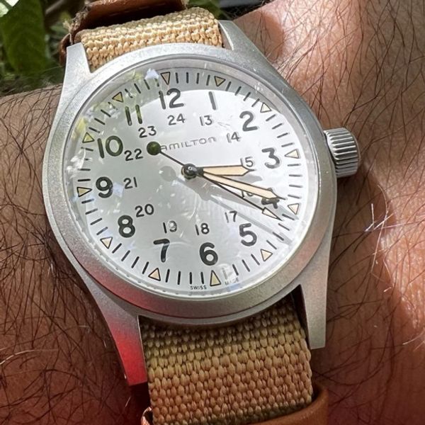 Hamilton men's Khaki Field mechanical watch H69439511 | WatchCharts ...