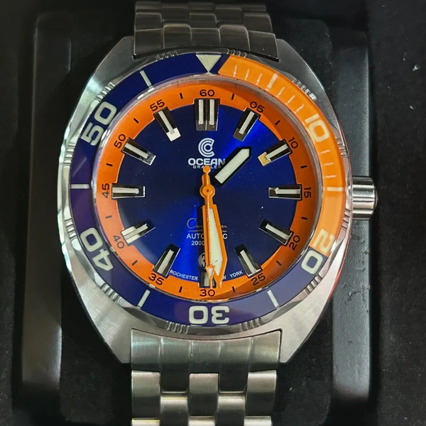 Ocean Crawler Core Diver Blue/Orange | WatchCharts Marketplace